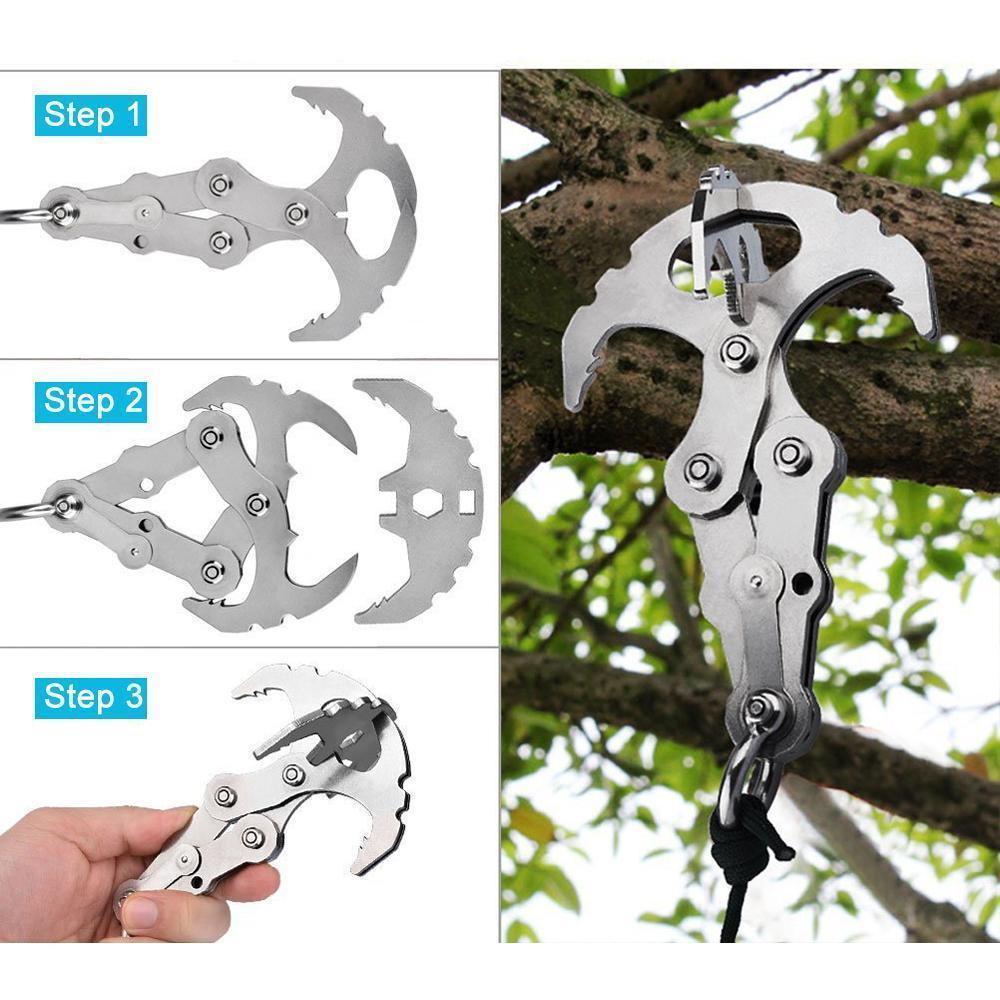 Stainless Steel Survival Folding Grappling Gravity Hook – kiwient
